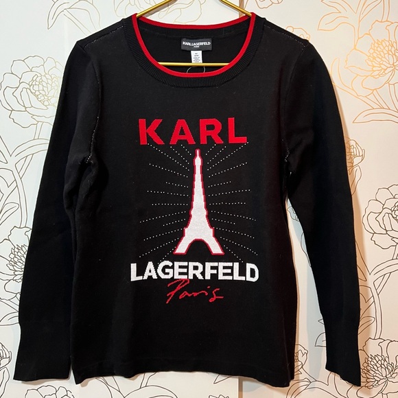 Karl Lagerfeld | Sweaters | Karl Lagerfeld Black Sweater | Poshmark